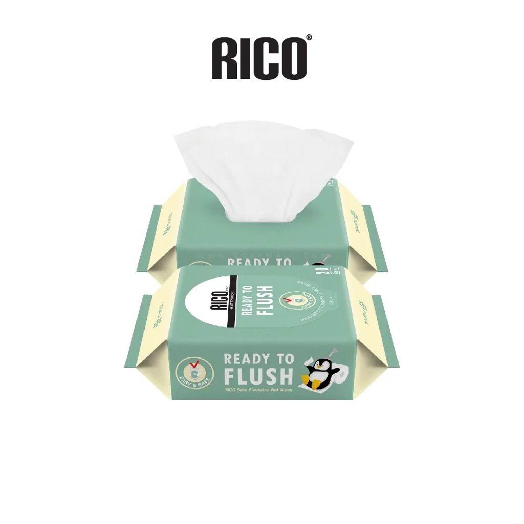 [1 Packs] Rico Baby Flushable Wet Wipes 20 Sheet | Shopee Malaysia