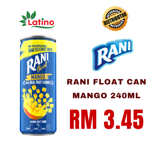 Rani Float Can Juice 240ml-Peach/Mango/Strawberry & Banana/Cocktail ...