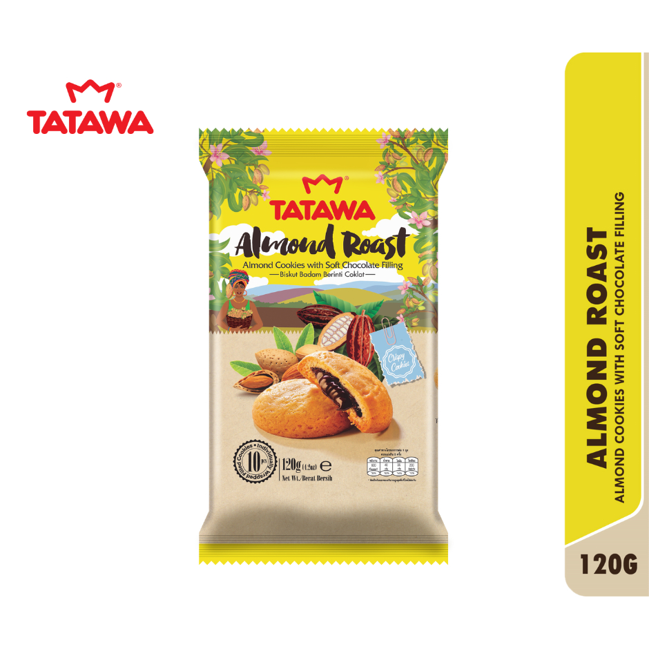 Tatawa Almond Roast: Almond Cookies with Soft Chocolate Filling [120g ...