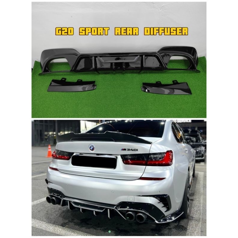 (Ready Stock)BMW G20 330i 330e 340i Rear Diffuser Sport M Competition ...