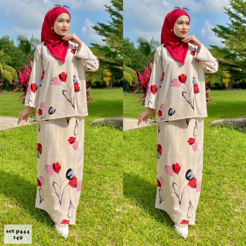 BAJU KURUNG KEDAH BERCORAK | Shopee Malaysia