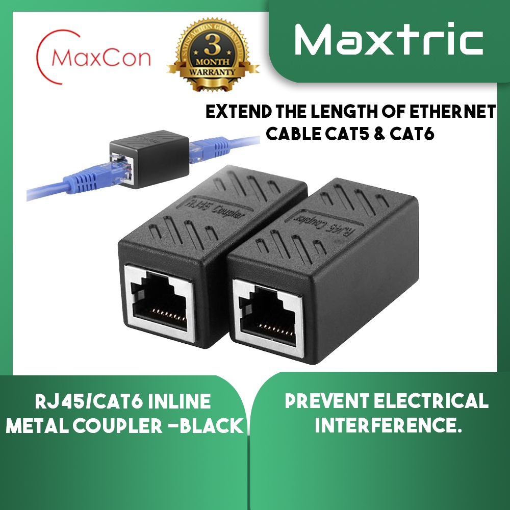 Maxcon RJ45 CAT5 CAT6 HIGH SPEED INLINE METAL COUPLER JOINT ...