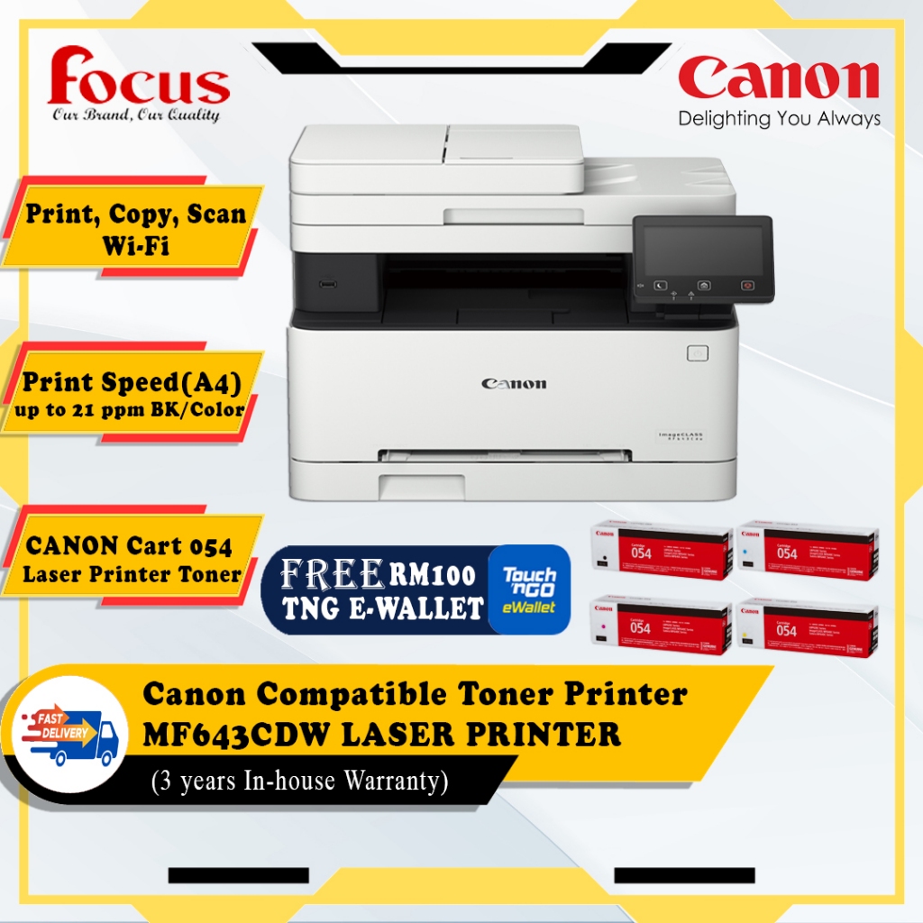 CANON imageCLASS MF643Cdw LASER AIO (COLOUR) PRINTER | Shopee Malaysia