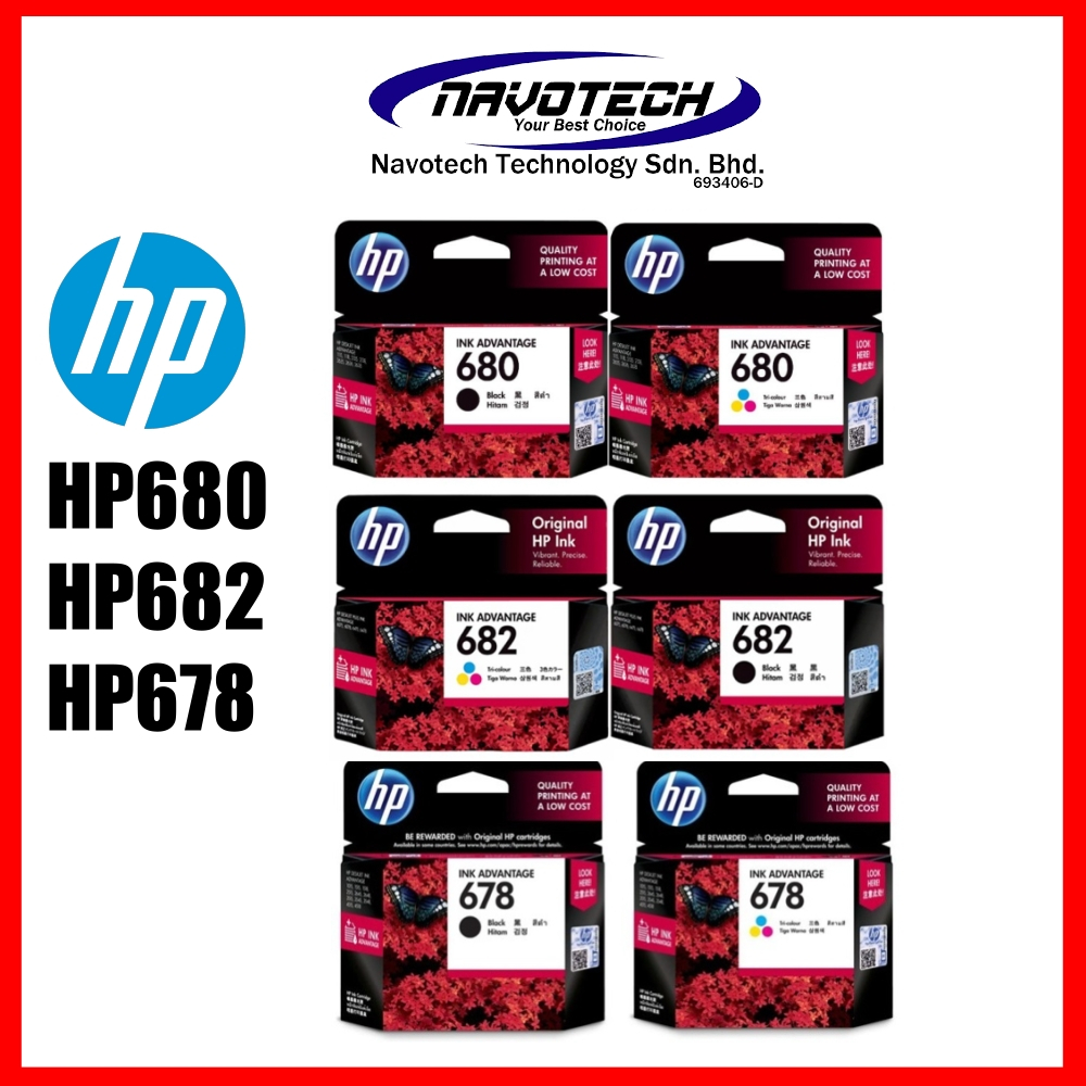 HP 682 / HP 680 / HP 678 Ink Cartridge FOR HP DESKJET 2336/2777/2776 ...