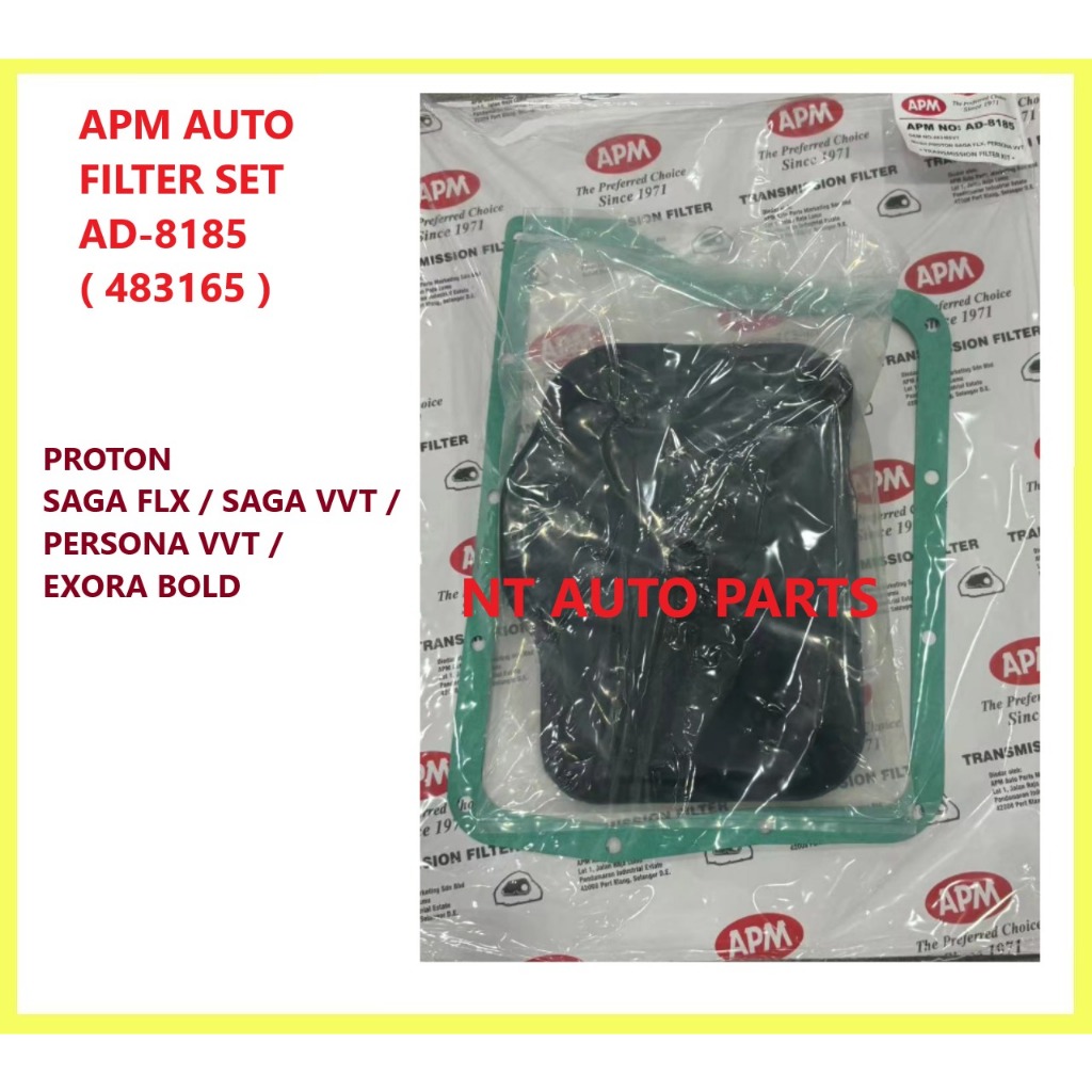 APM AUTO FILTER Proton Saga FLX Exora Preve Turbo Suprima S Iriz Saga ...