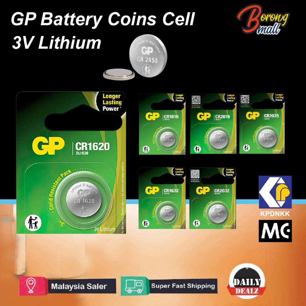 [1PC] GP Battery Coin Cell 3V Lithium Button Cell Batteries Car Remote TV Watch Long Lasting ...