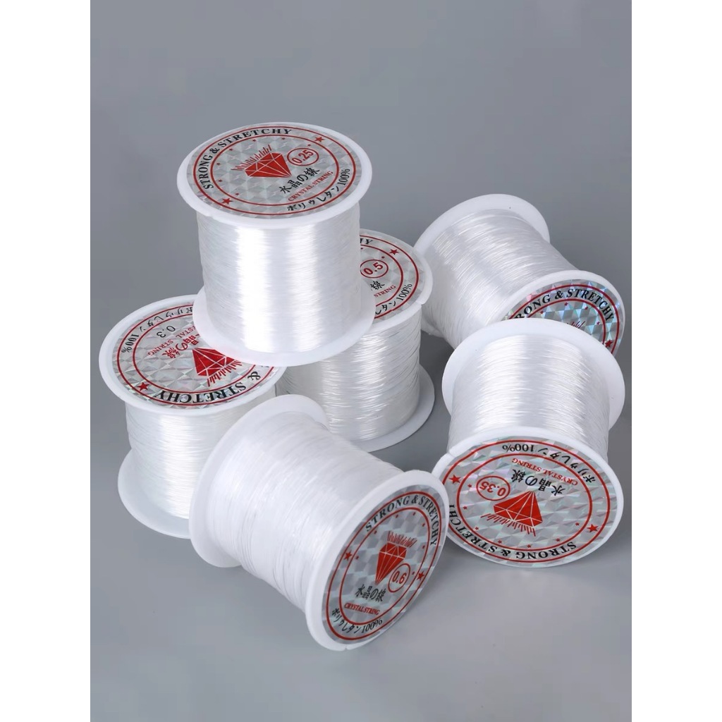 Tali Tangsi, Clear Nylon String for DIY jewelry craft (Non-Stretchable ...