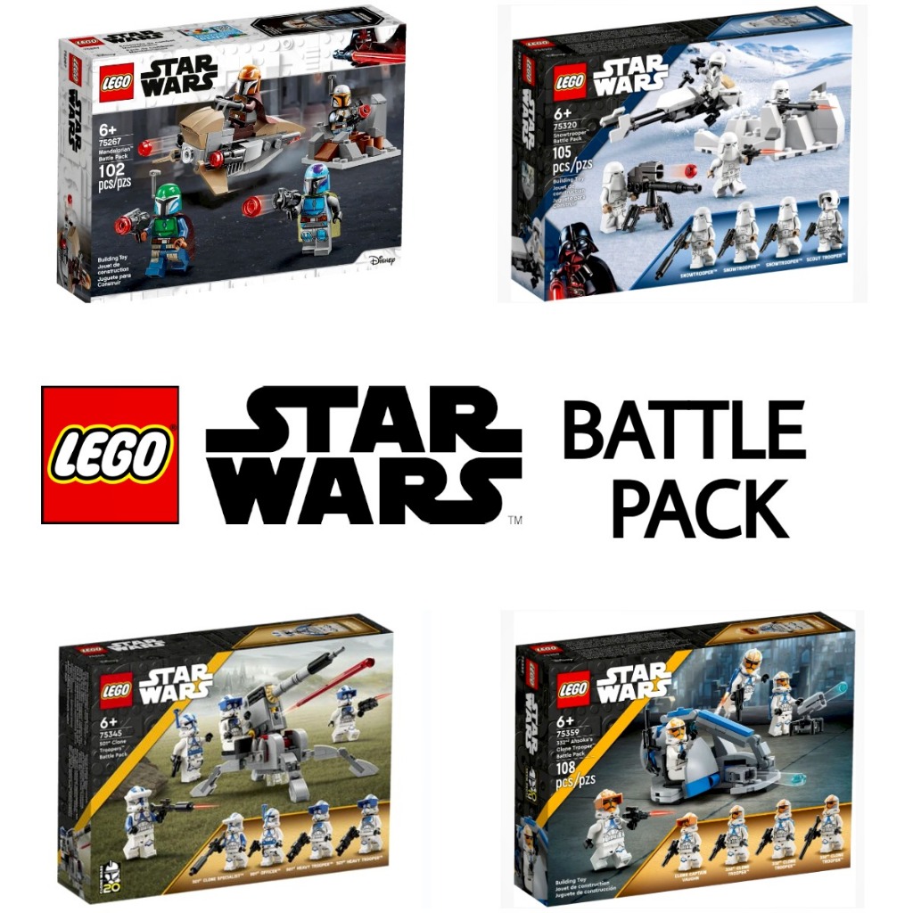 Lego Star Wars Battle Pack 75267 Mandalorian ,75345 Clone Trooper ,75359 Ahsoka's Trooper ...
