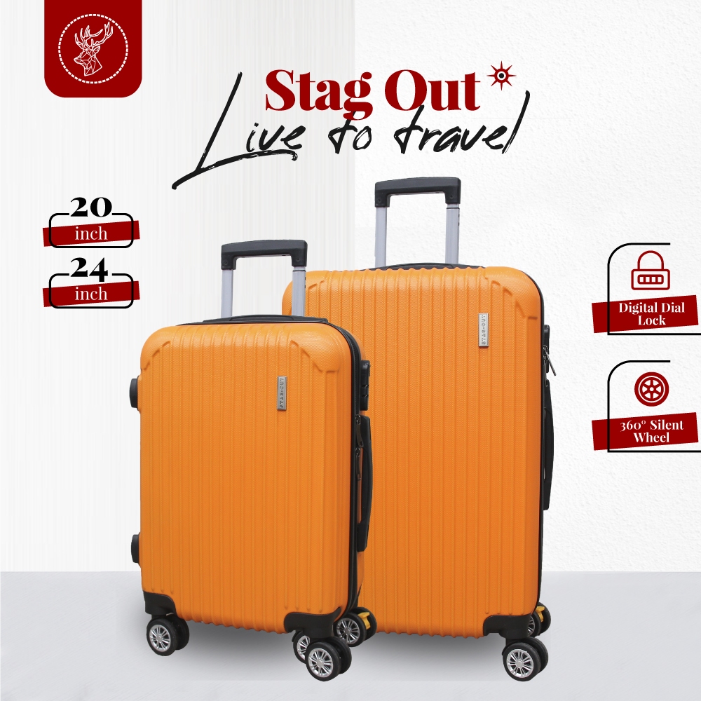 Stag-Out Pacific Ultralight 20 Inch 24 Inch New Travel Luggage Bag ABS ...