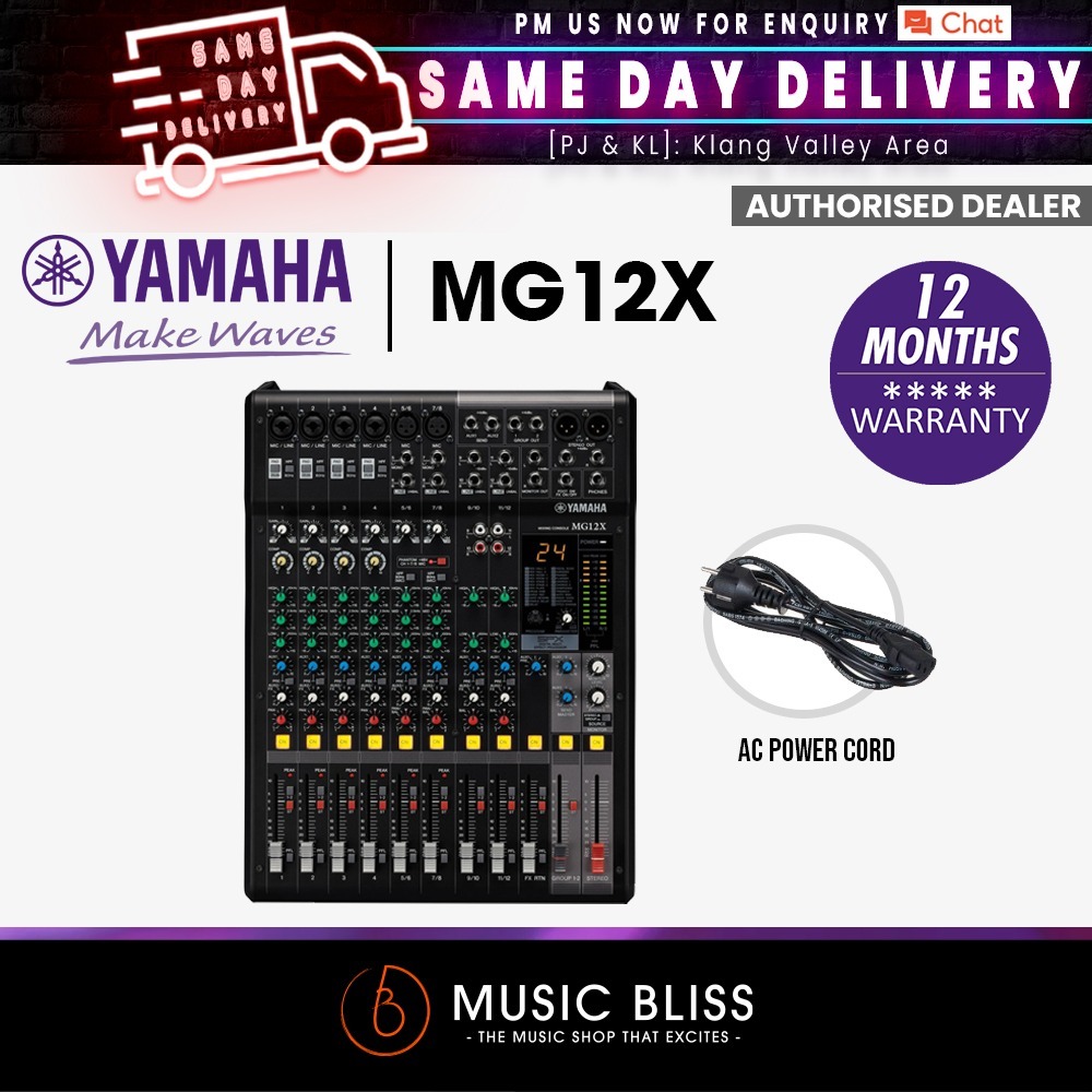 Yamaha MG12X 12-Channel Mixer With Effects (MG 12X) | Shopee Malaysia