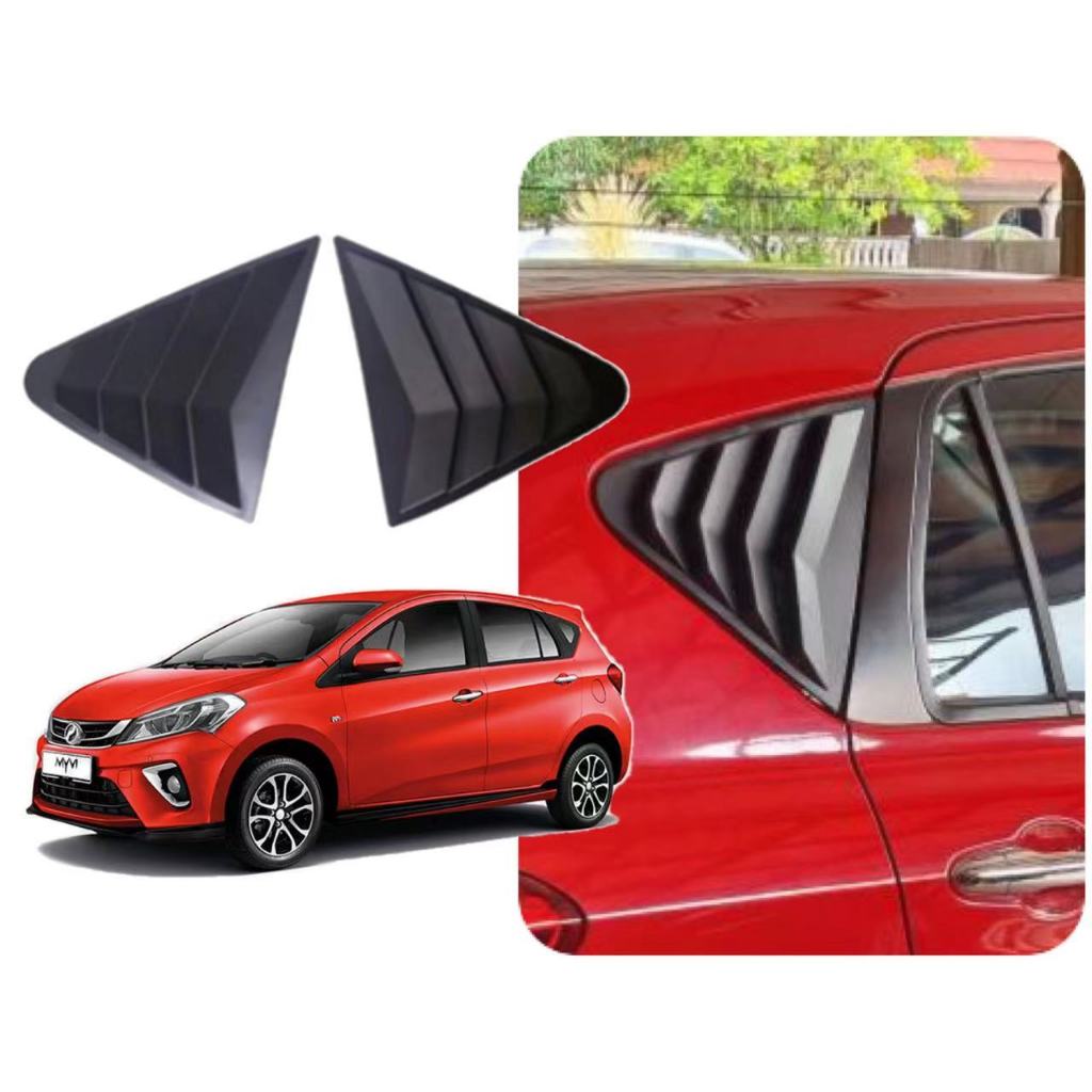 Perodua Myvi Window Cover Mustang Shark Fin Sport Style Matte Black ...