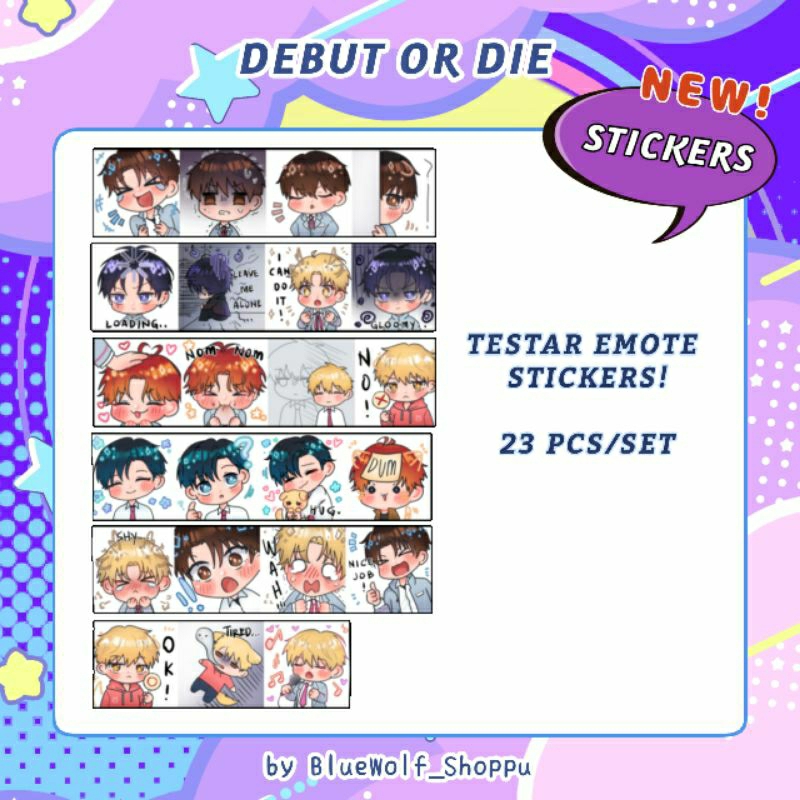 [ DEBUT OR DIE ] Emote Stickers Set| by BlueWolf | Shopee Malaysia