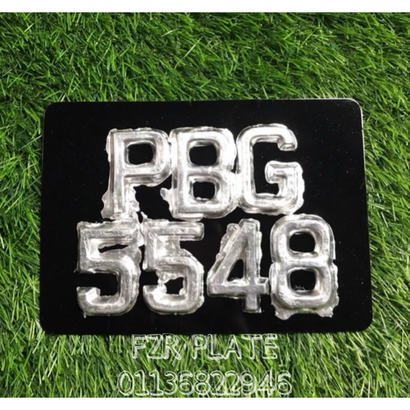 Nombor Plate Timah Ribet Petak Leleh Lebat Plat Rivet Besi | Shopee ...