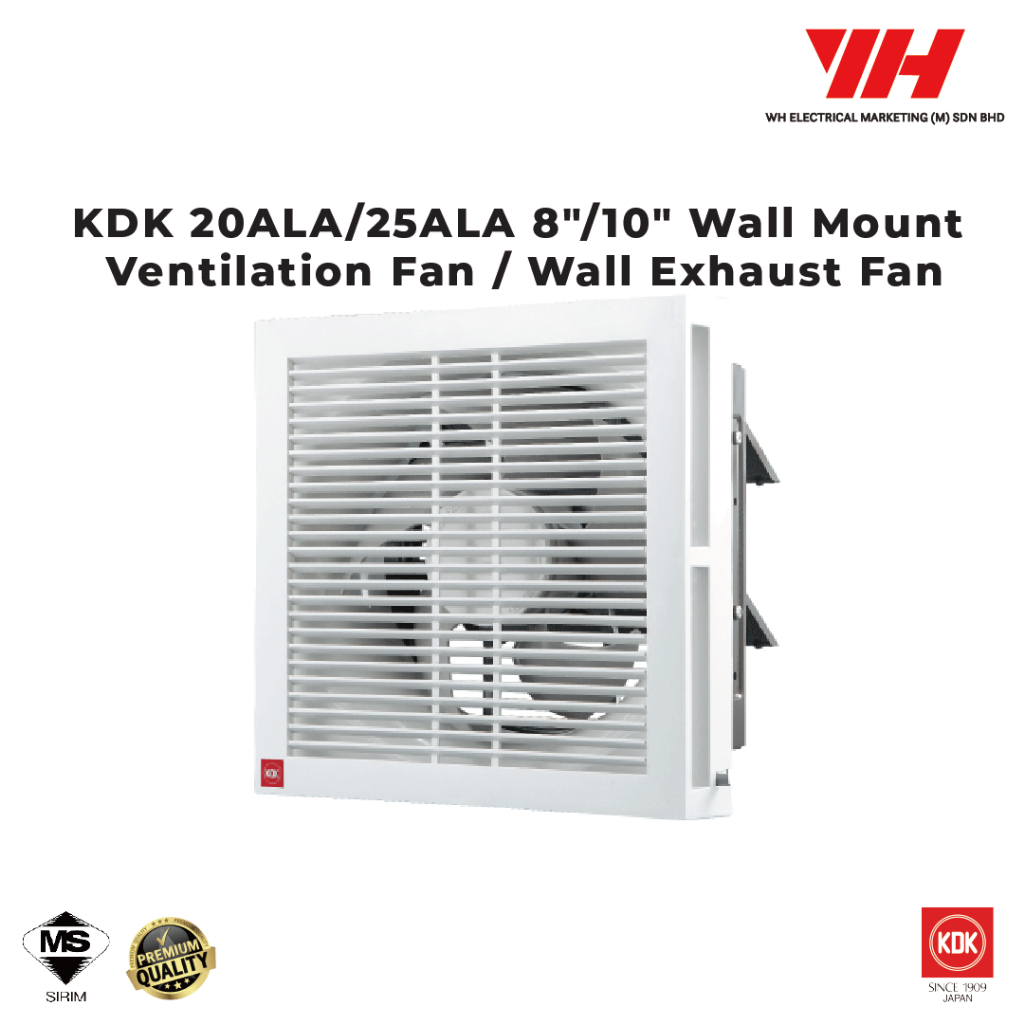 KDK 20ALA 8" | 25ALA 10" Wall Mounted Ventilation Fan | Exhaust Fan ...