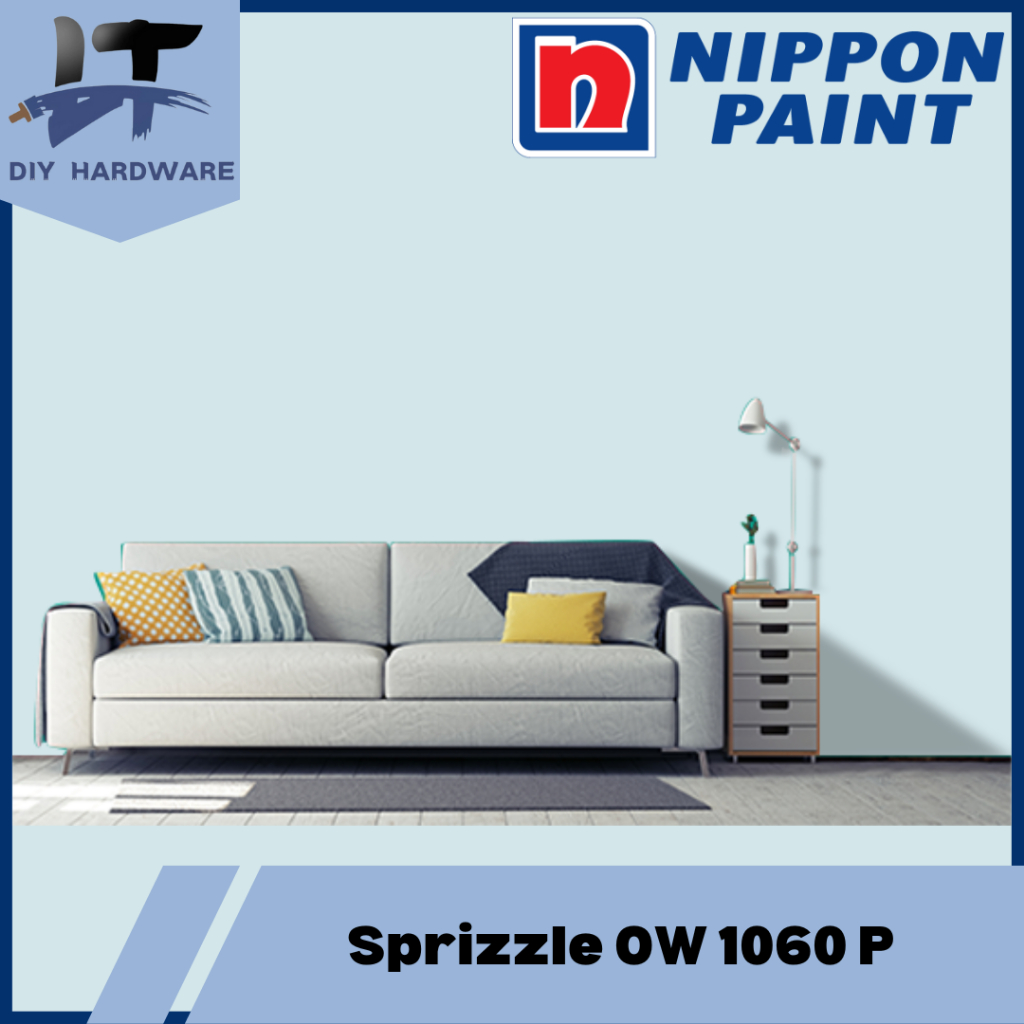 1 Liter Nippon Paint Sprizzle OW 1060 P For Interior Wall Paint（Satin ...