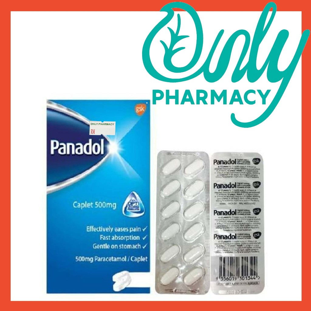 PANADOL CAPLET 500MG OPTIZORB 12 TABLETS (1X12S) 1 STRIP | Shopee Malaysia