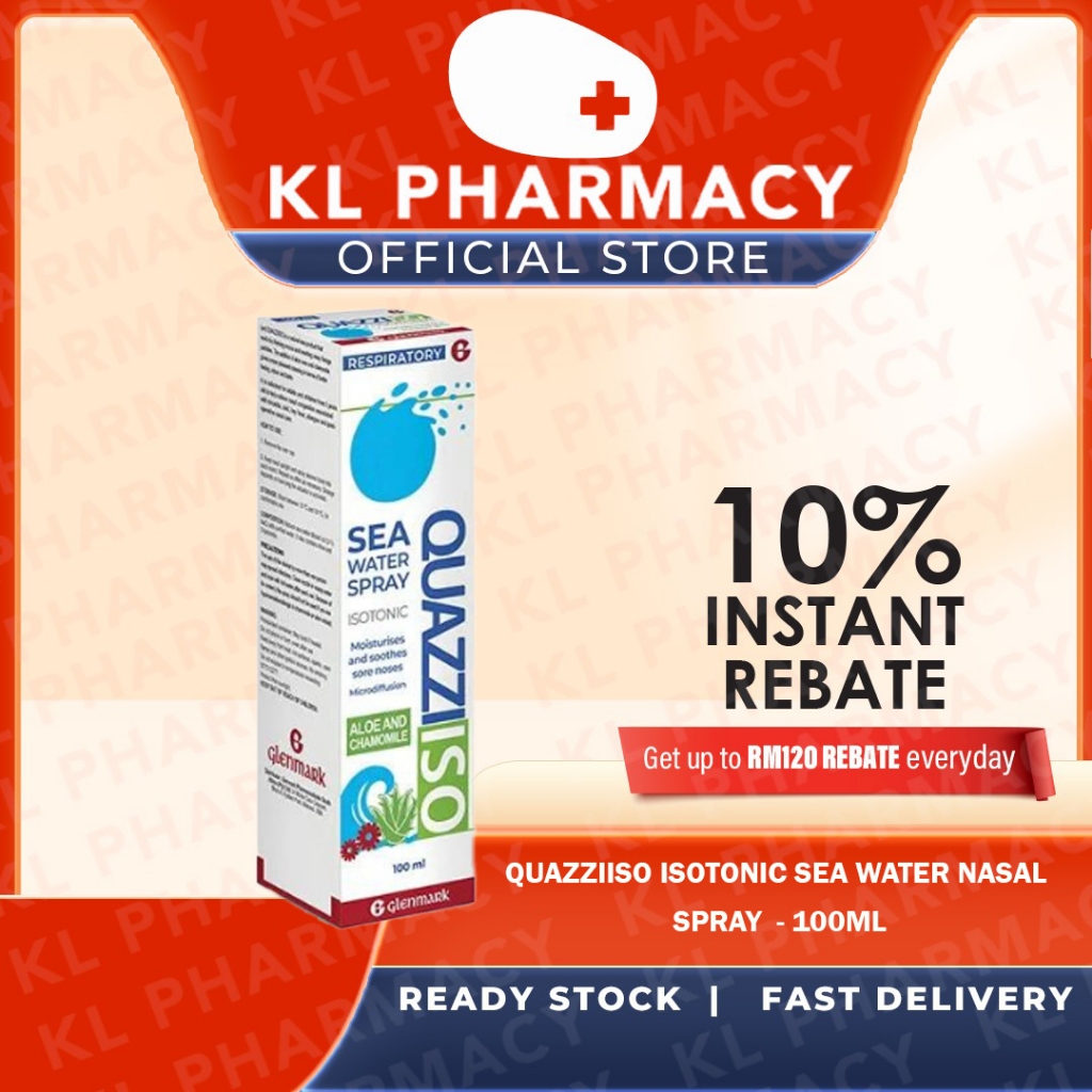 QuazziISO Isotonic Sea Water Nasal Spray with Soothing Aloe and ...