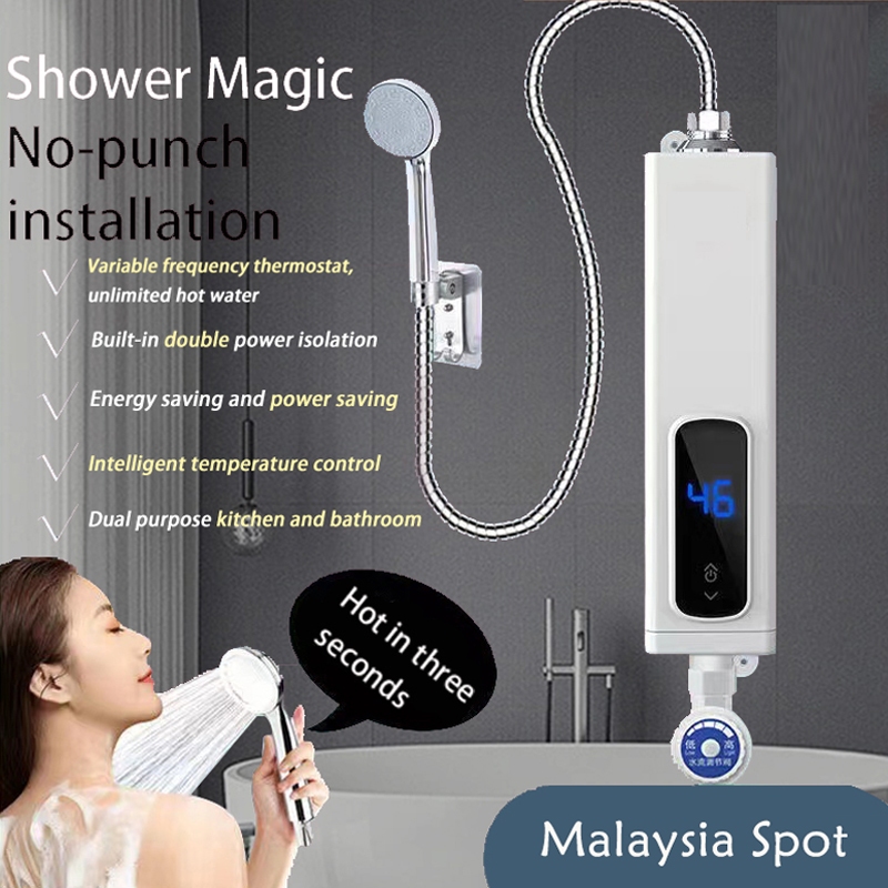 Instantaneous Electric Water Heater 3500W /5500W 220V LED Heater Hot ...