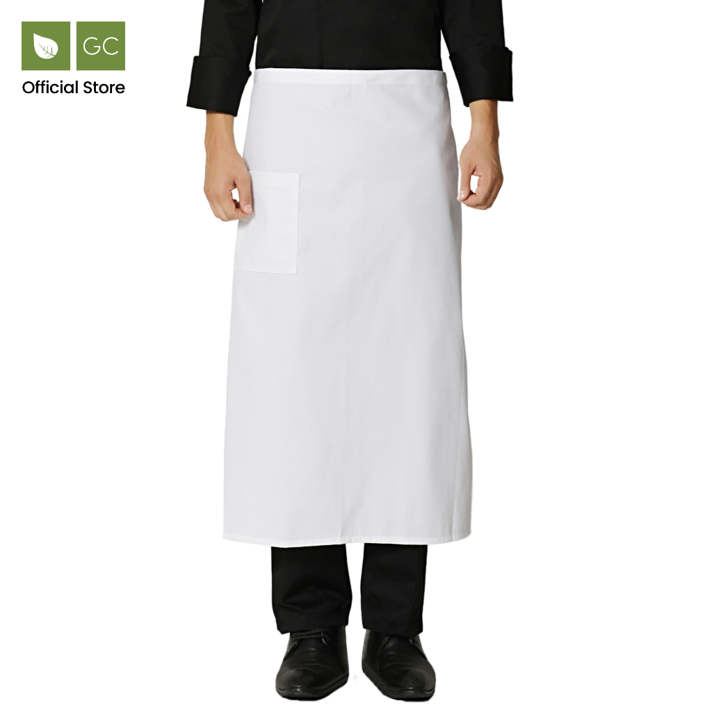 Chef Apron 31" White | Half Apron | Kitchen Apron | Shopee Malaysia