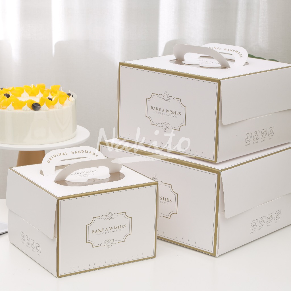 【10pcs] 6/8/10 inch kotak hadiah cake box （include cake board） | Shopee ...