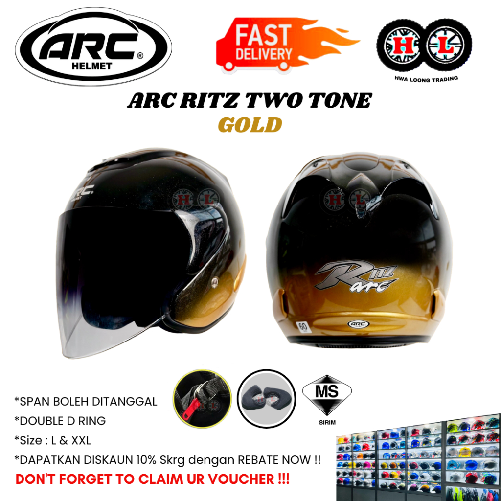 ARC RITZ TWO TONE 2024 SPECIAL COLOUR HELMET ARC ORIGINAL ( HELMET ARC ...