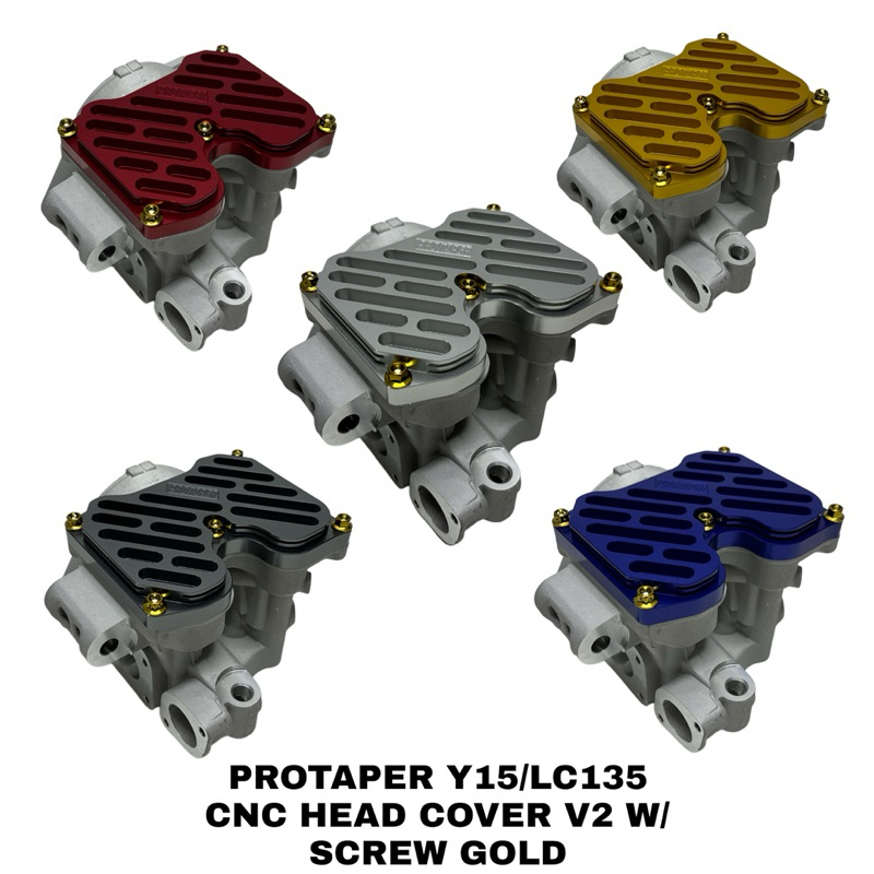 LC/Y15/FZ PROTAPER V2 CNC CYLINDER HEAD COVER FREE SCREW GOLD | Shopee ...