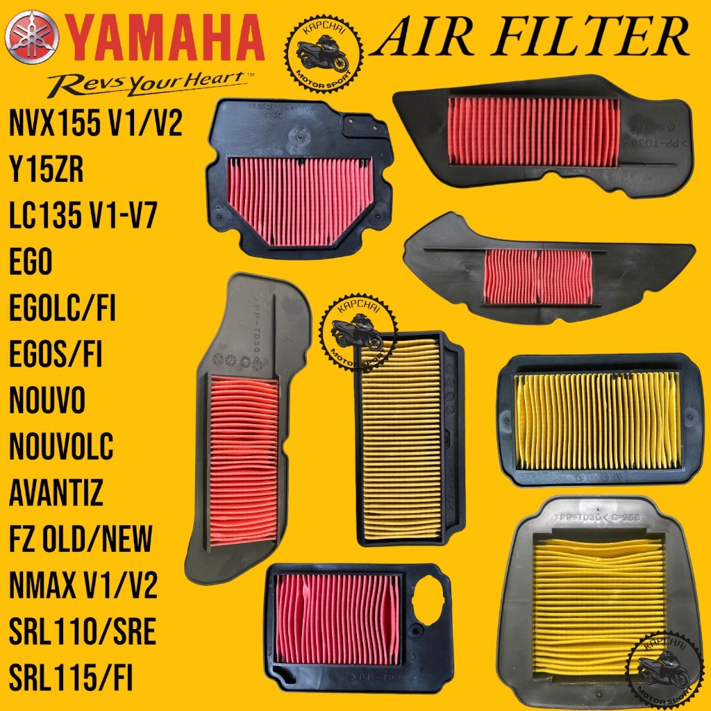 YAMAHA AIR FILTER LC135 Y15 EGO AVANTIZ SOLARIZ SRL110 SRL115 NOUVOLC ...
