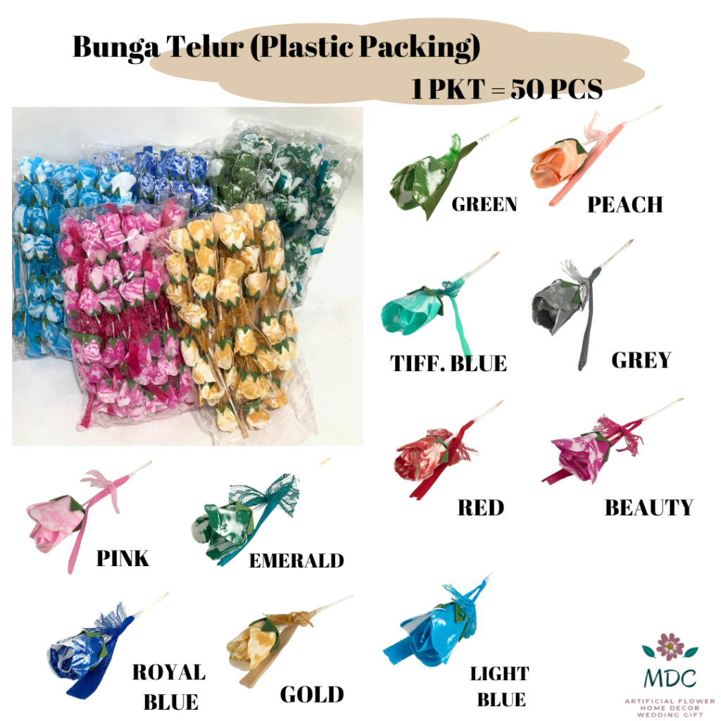 (READY STOCK) BUNGA TELUR MURAH/ BUNGA TELUR WITH PLASTIC PACKING(1PKT ...
