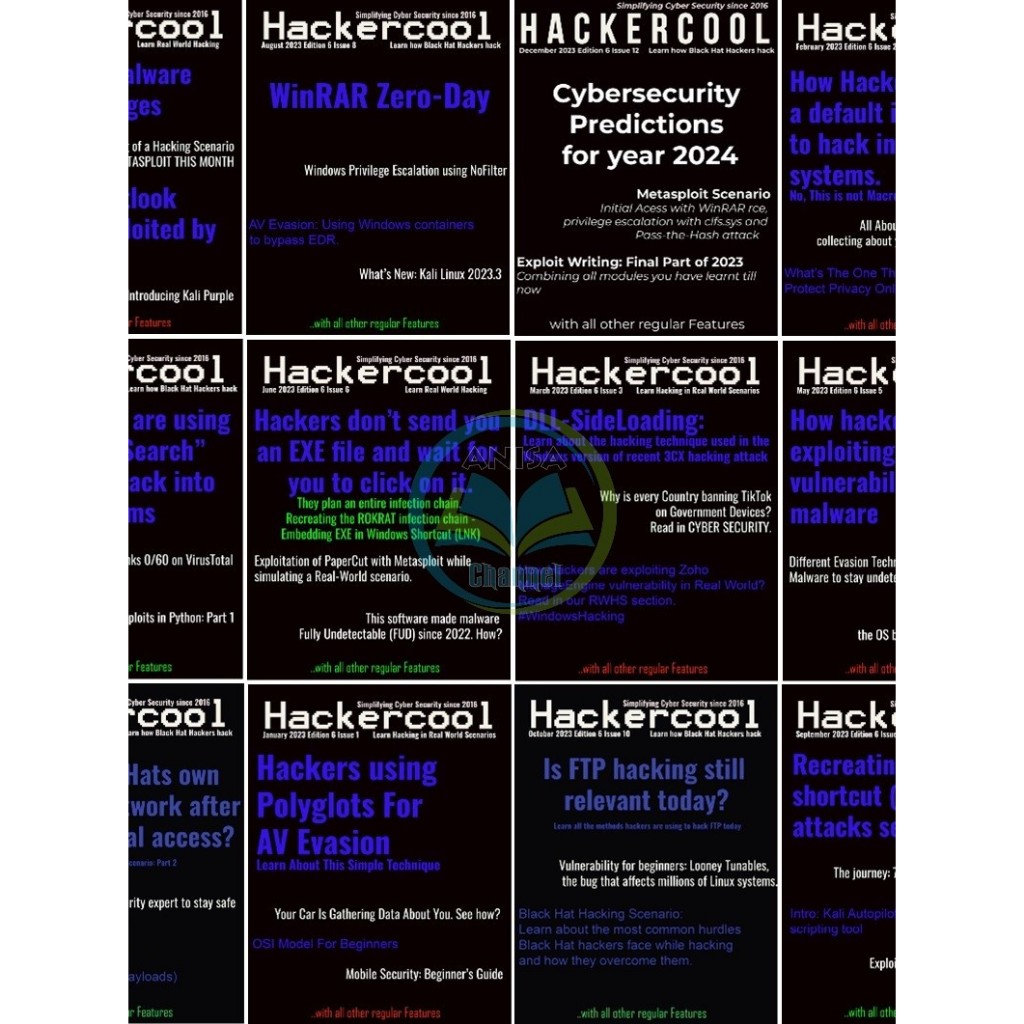 [eMagazine/PDF] Hackercool Magazine – Full Year 2023 Issues Collection (12 Issues) | Shopee Malaysia