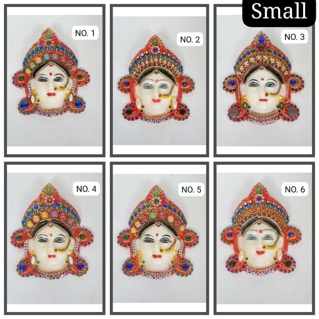 Goddess Maha Lakshmi Devi Ma Face/Santoshi Maa Mukhota/Margashirsha Laxmi Face for Puja ...
