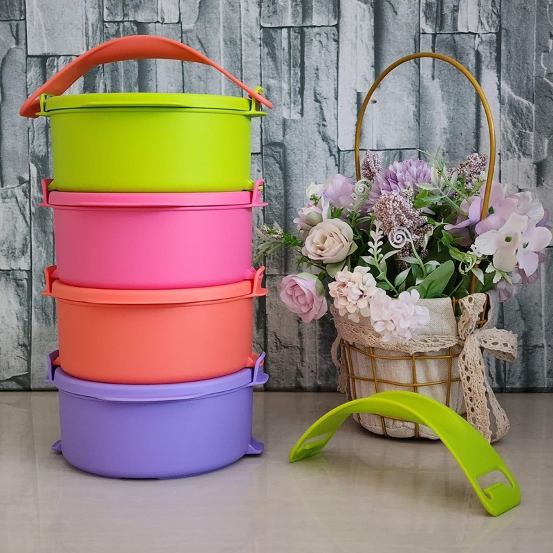 Tupperware microwaveable tup tiffin set (4) 550ml | Shopee Malaysia