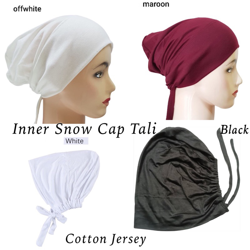 Inner Snow Cap Tali💕Black, White, Off White, Maroon Available💕Cotton ...