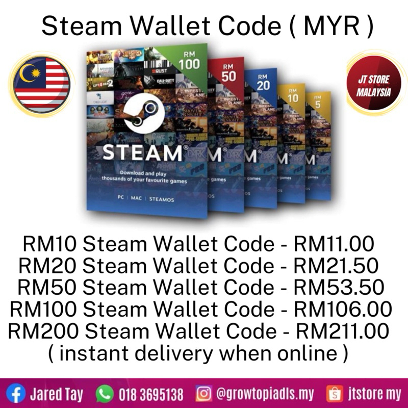 [MYR🇲🇾] Steam Wallet MY steam wallet my Steam Code Steam Wallet Malaysia RM50, 100, 200 | Shopee ...