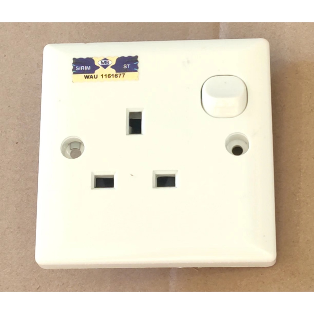 A13SSO 13A 1Gang Switch Socket Outlet White Colour | Shopee Malaysia