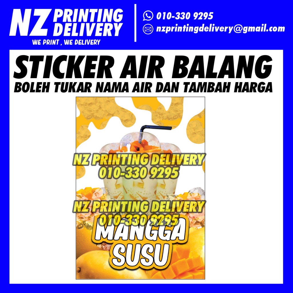 Sticker Air Balang Mangga Susu | Shopee Malaysia