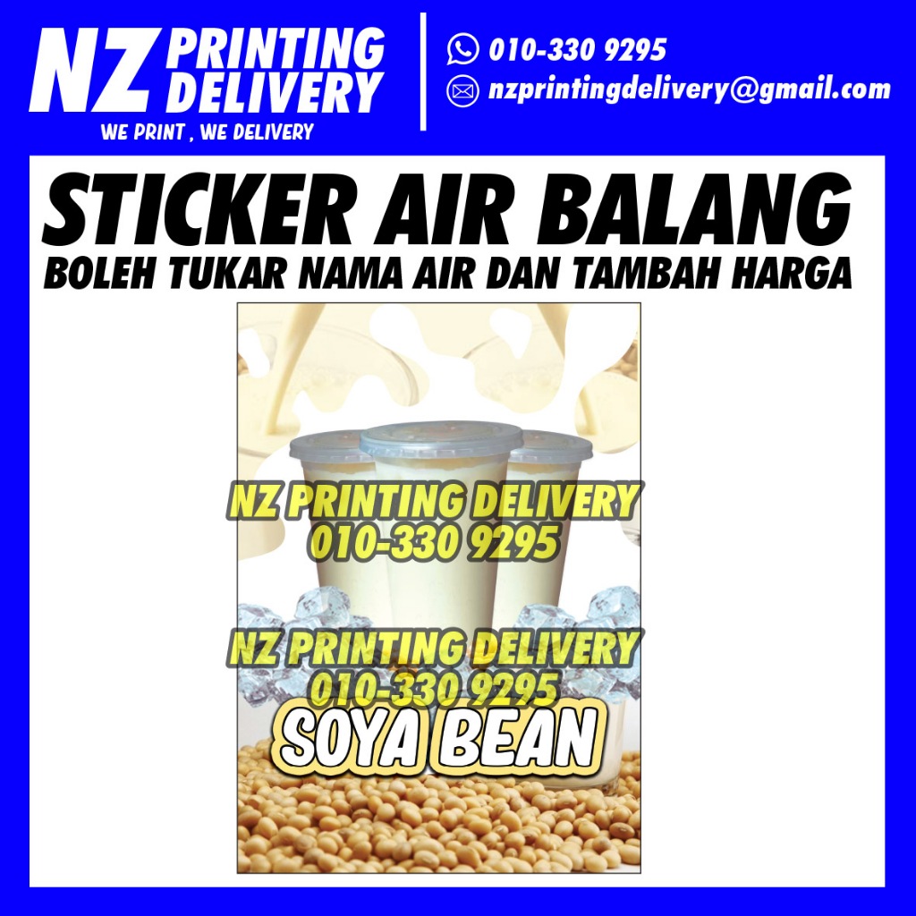 Sticker Air Balang Soya Bean | Shopee Malaysia