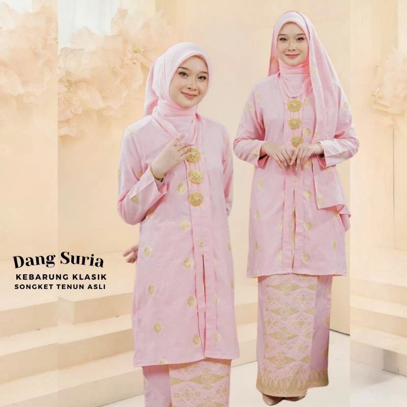 NEW BAJU KEBAYA KLASIK DANG SURIA KURUNG KEBAYA SONGKET TENUN ASLI ...