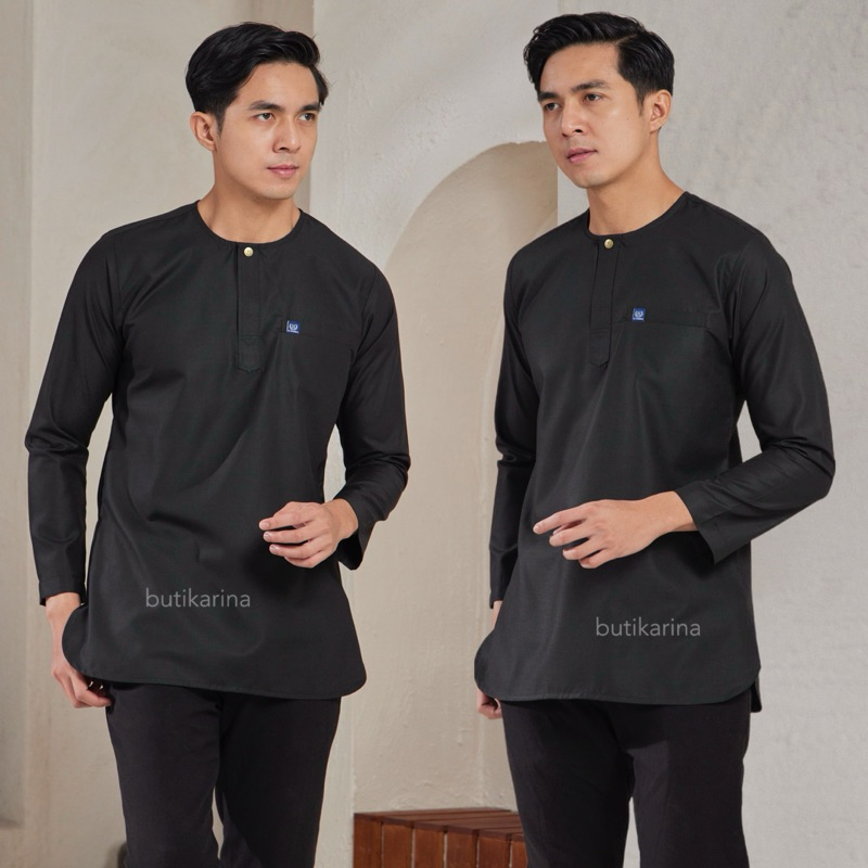 KURTA HITAM AYAH ANAK BAJU RAYA 2024 - kurta dewasa budak lelaki umur ...