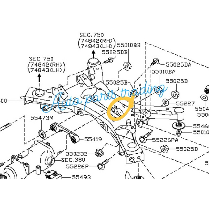 NISSAN MURANO Z51 REAR CROSSMEMBER CENTER BUSH JAPAN | Shopee Malaysia