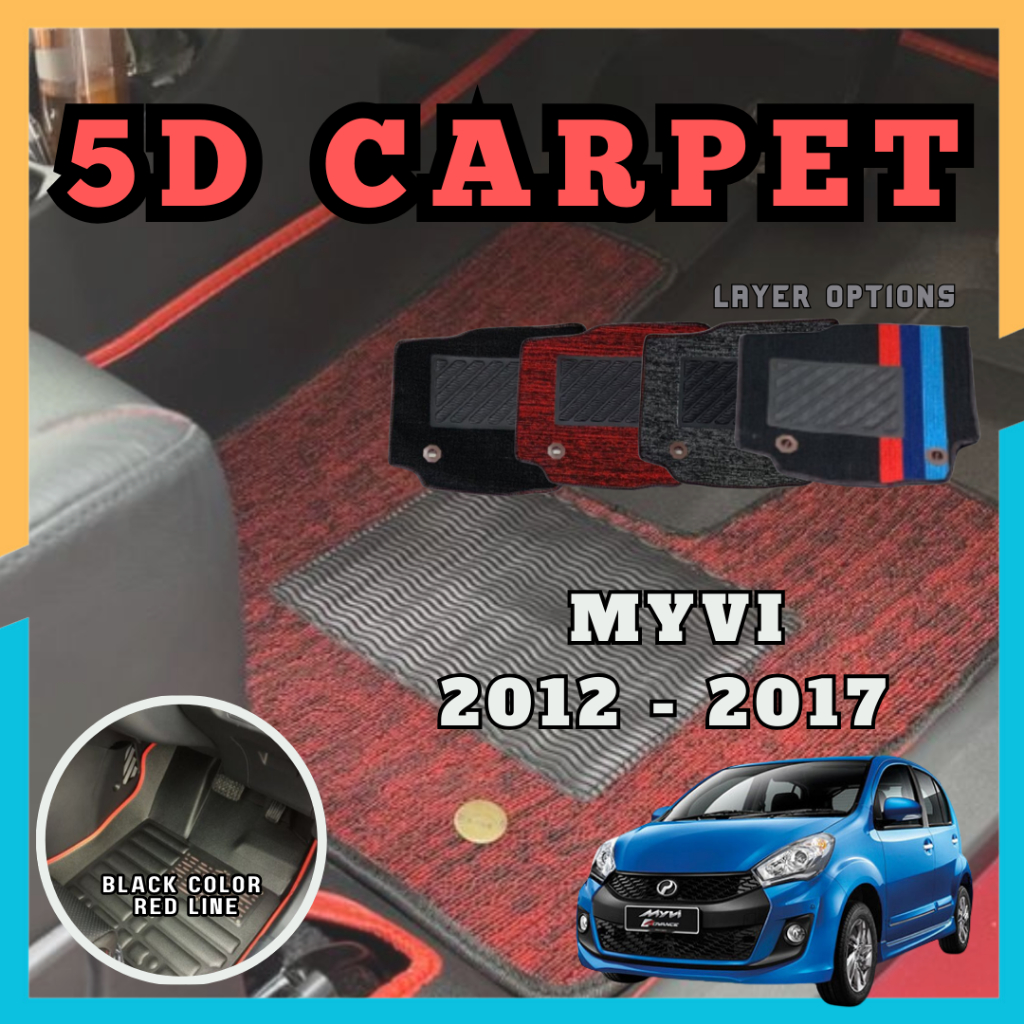 Perodua Myvi 2012 - 2017 Myvi SE/Myvi Lagi Best /Myvi Advance 5D Carpet ...