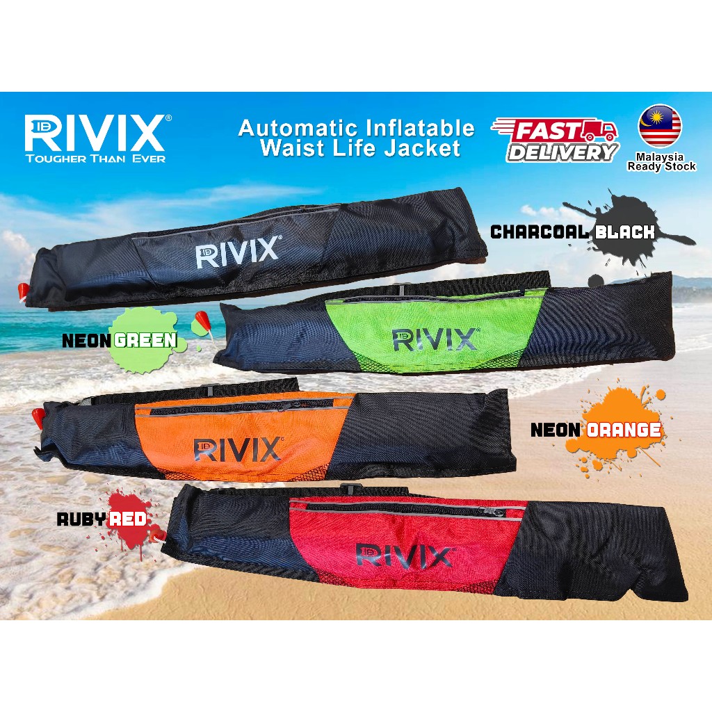 🔥Ready Stock🔥RIVIX Waist Belt Automatic Inflatable Life Jacket Gas ...
