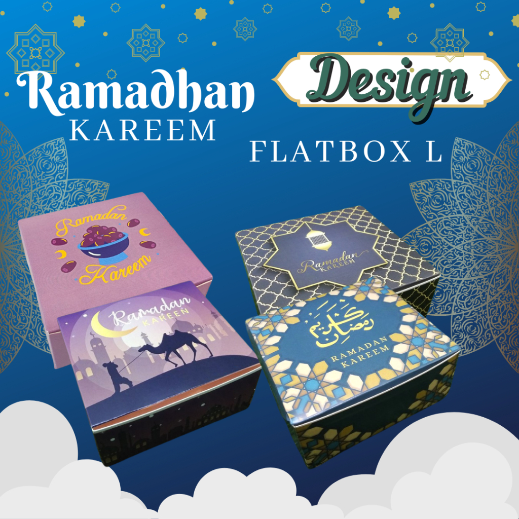 🎉READYSTOCK 🎉RAMADAN MUBARAK 50pcs / FLAT BOX SAIZ L , Food Packaging ...