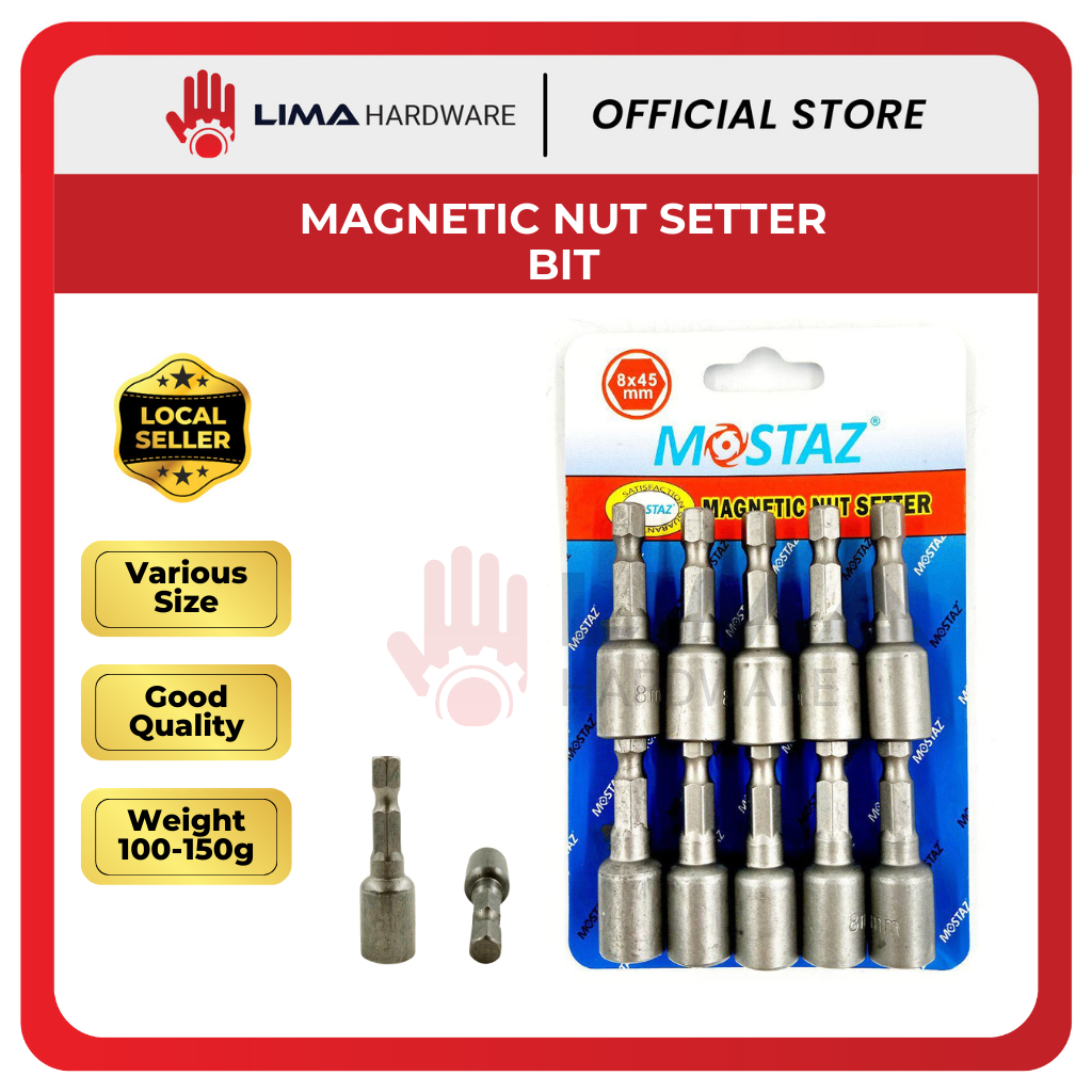 Magnetic Nut Setter Bit, Bit Penetap Nut Magnet,Drill Mata Pasang Ikat ...