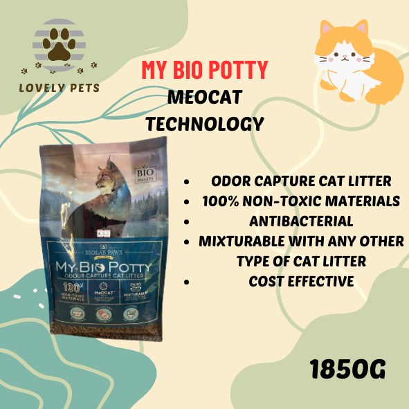 My Bio Potty MeoCat Tenology Odour Capture Cat Litter 1850G Hilang bau ...