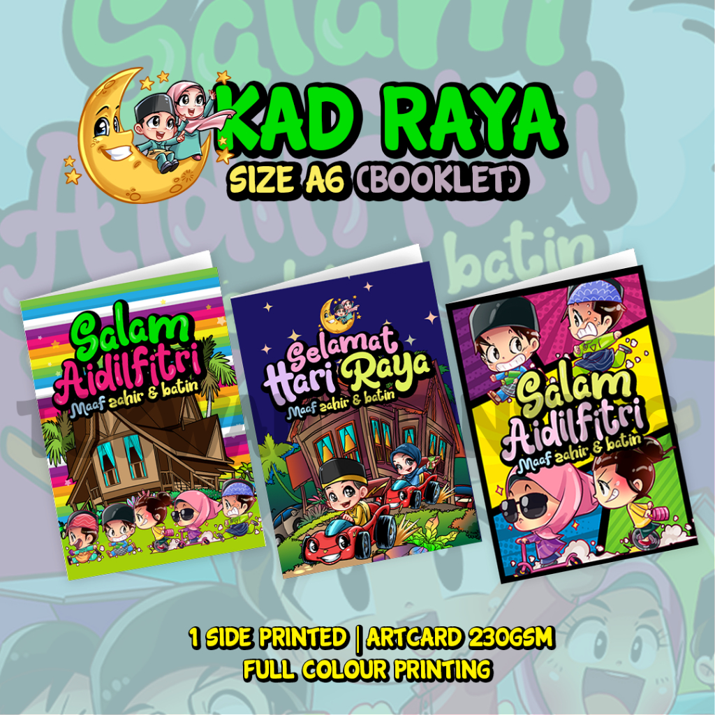 KAD RAYA COMEL A6 | BULK ORDER | Shopee Malaysia