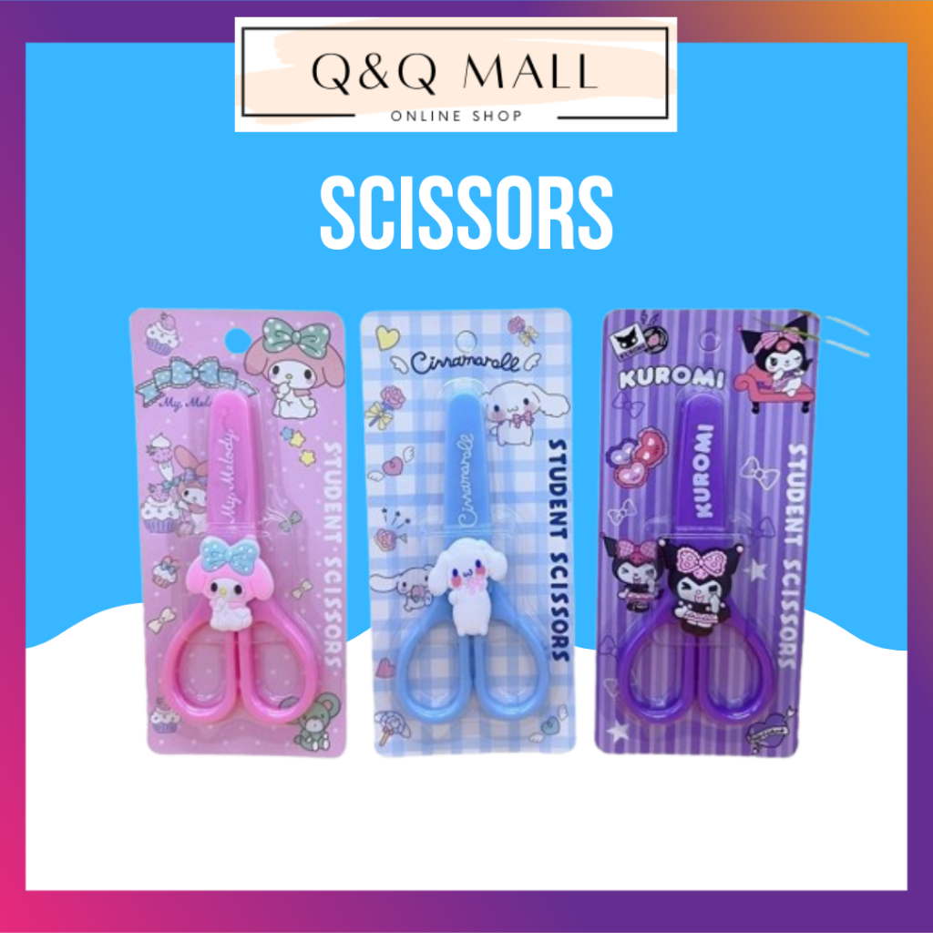 Q&Q -【 READY STOCK 】Sanrio Student Safety Scissors with Cover / Kuromi ...