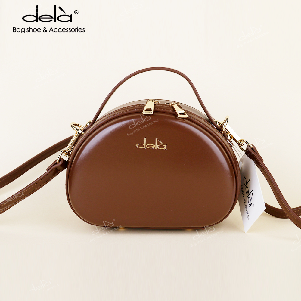 Dela handbag women's shoulder bag solid color retro bag beg tangan ...