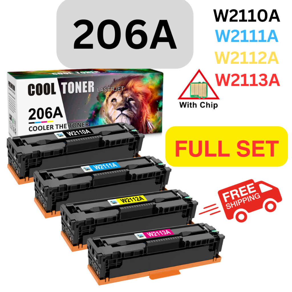 Compatible Toner 206A W2110A W2111A W2112A W2113A HP M282 M283 MFP ...