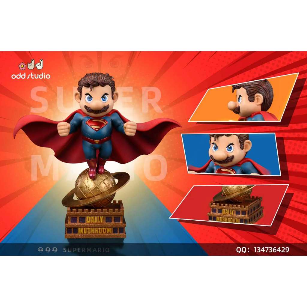 Odd Studio - Superman Mario Super Mario Cos Series 001 Resin Statue GK ...