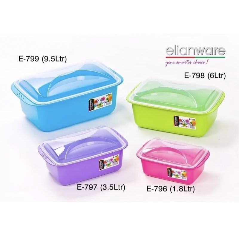 Elianware Food Storage / Tupperware / Bekas Lauk Plastic Toast ...